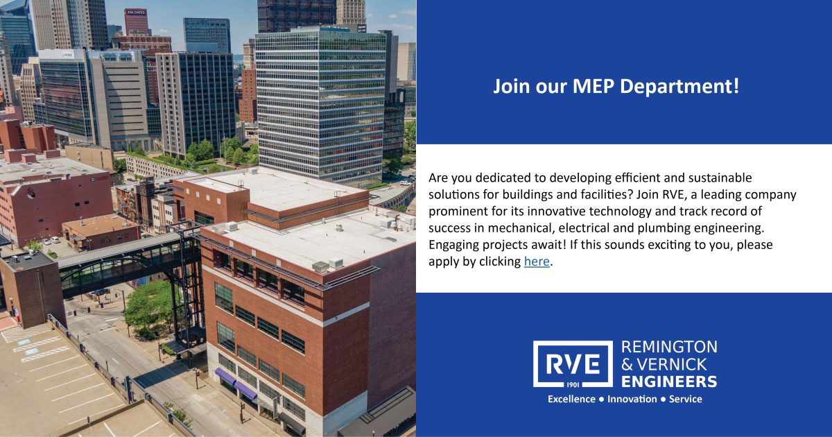 Join our MEP Department! | Remington & Vernick Engineers